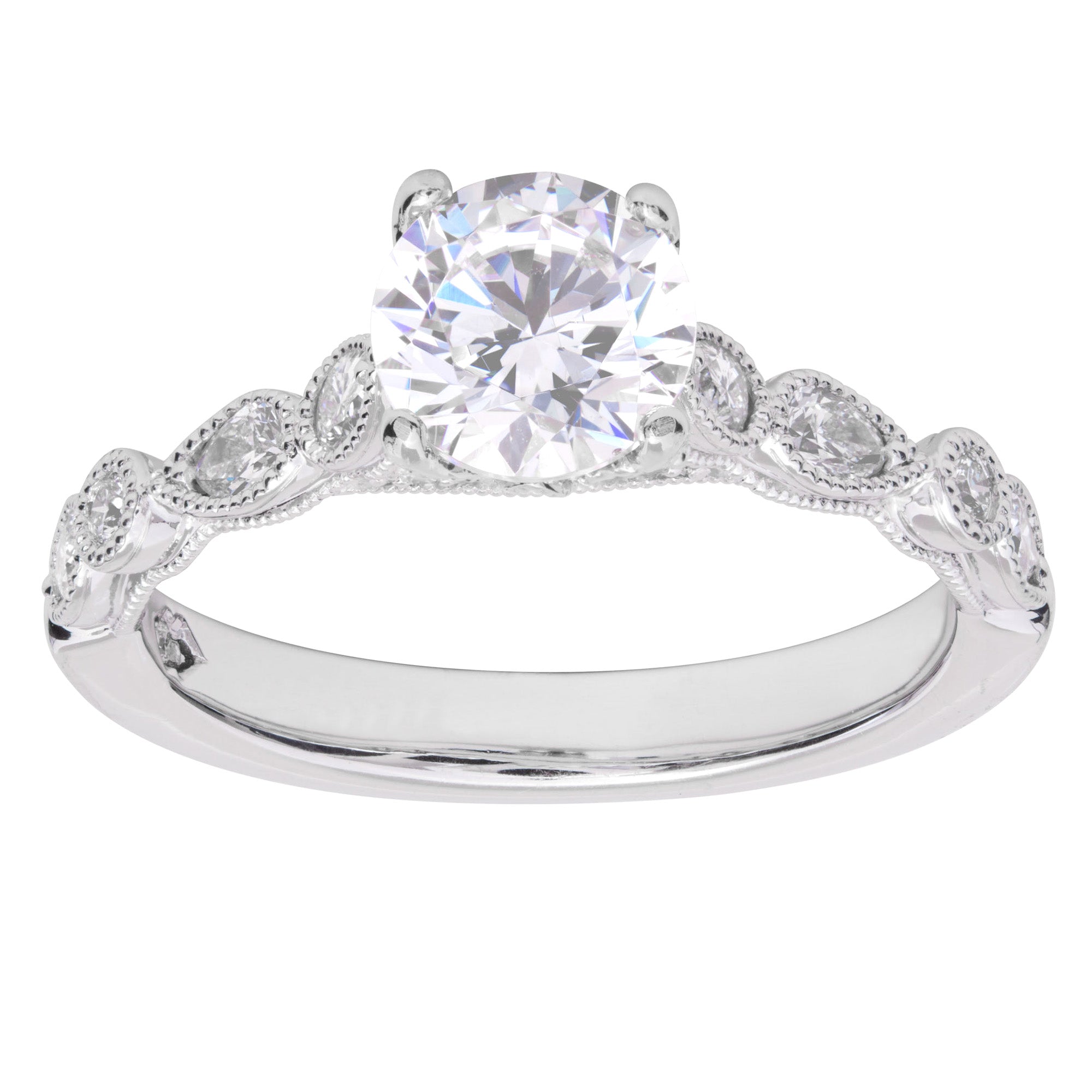 JEFFERSON 14K GOLD DIAMOND CATHEDRAL MOUNTING