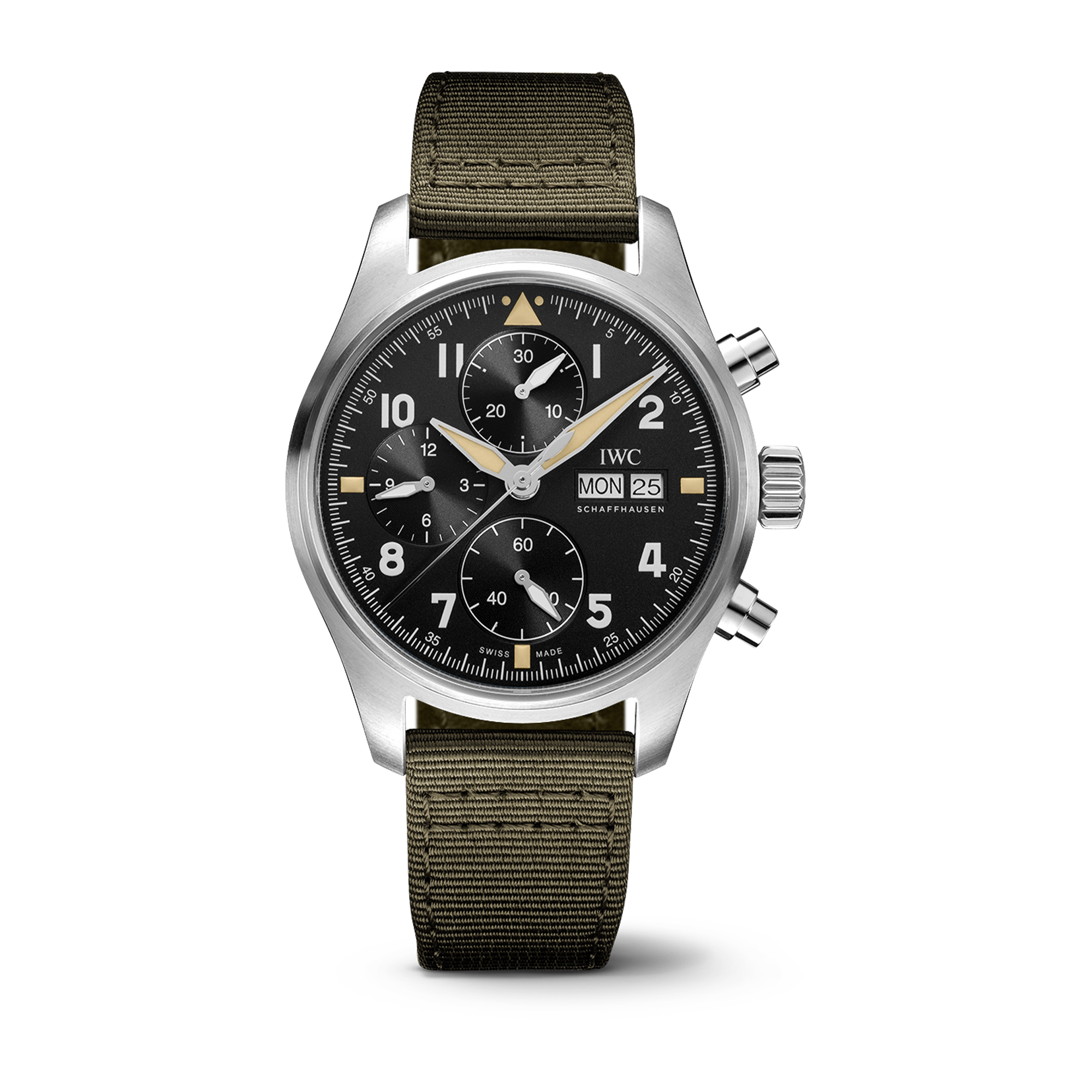 Pilot Chronograph Spitfire Stainless Steel Black Dial Watch | 41MM | I