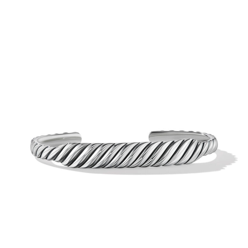 SCULPTED CABLE CONTOUR CUFF BRACELET IN STERLING SILVER