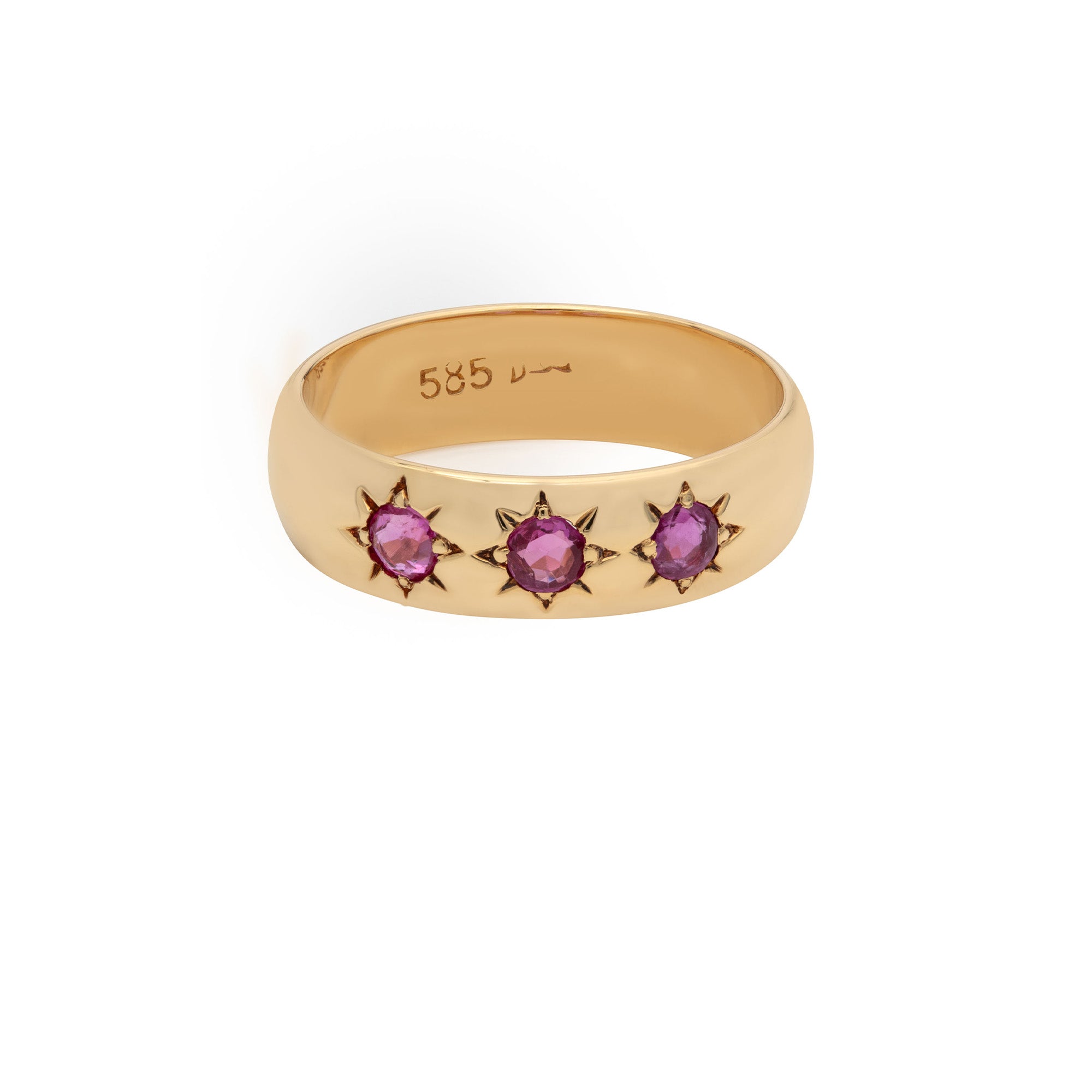 14K Yellow Gold Ruby Ring