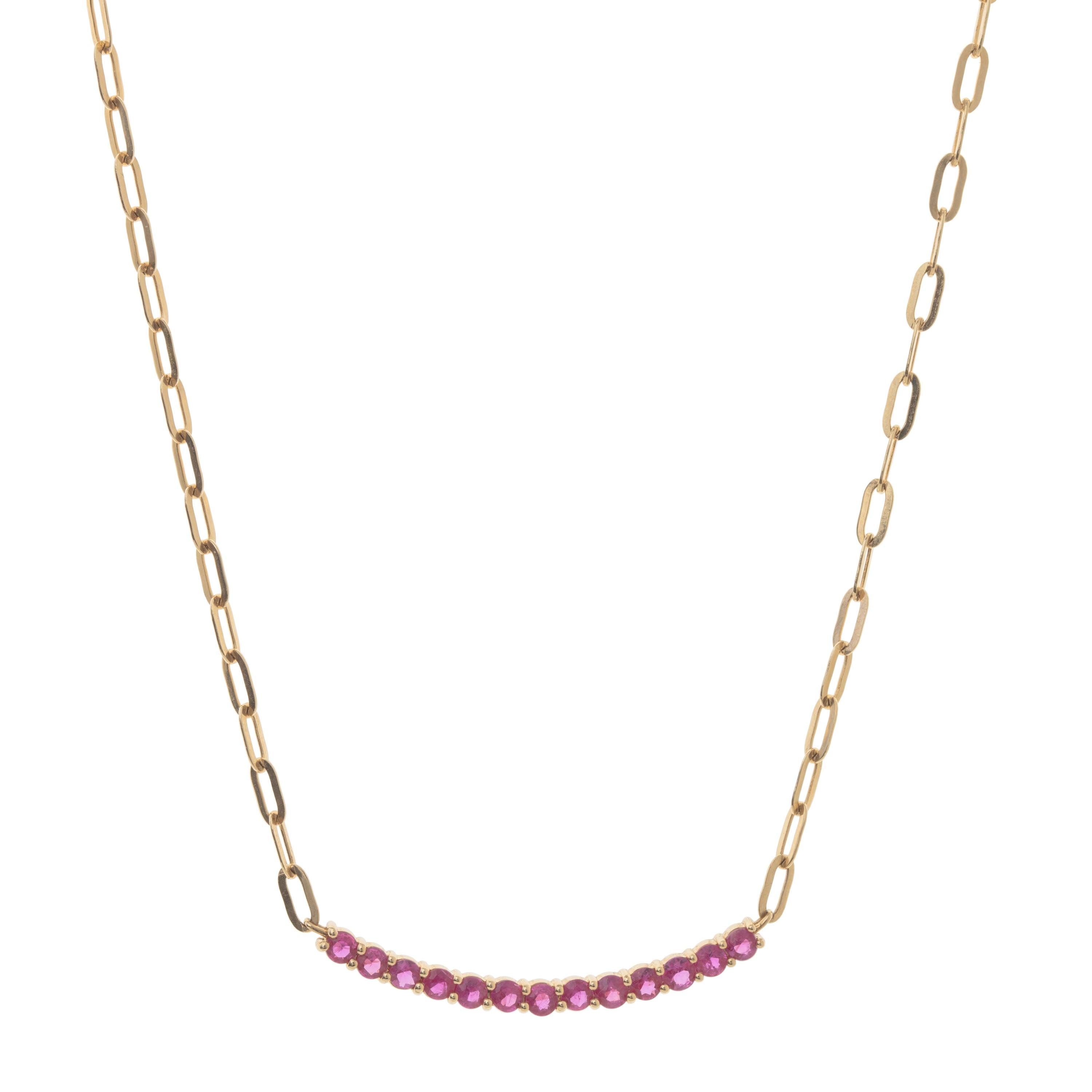 14K GOLD AND RUBY NECKLACE