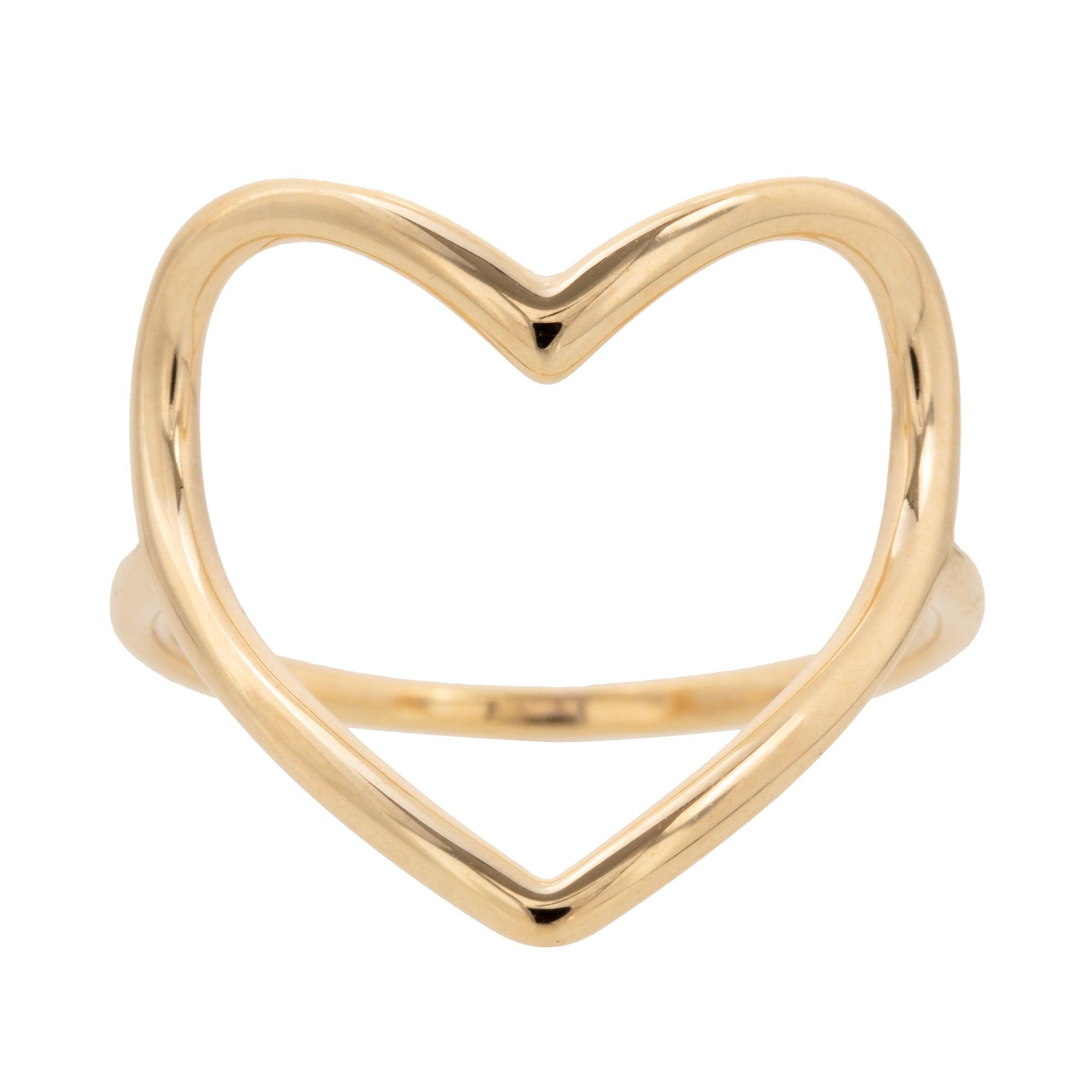 14K GOLD HEART RING