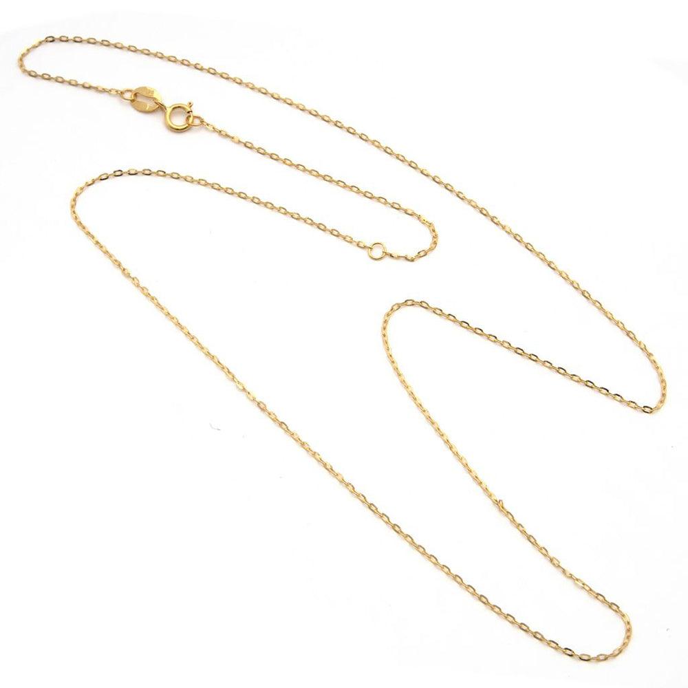 14K YELLOW GOLD CABLE CHAIN NECKLACE