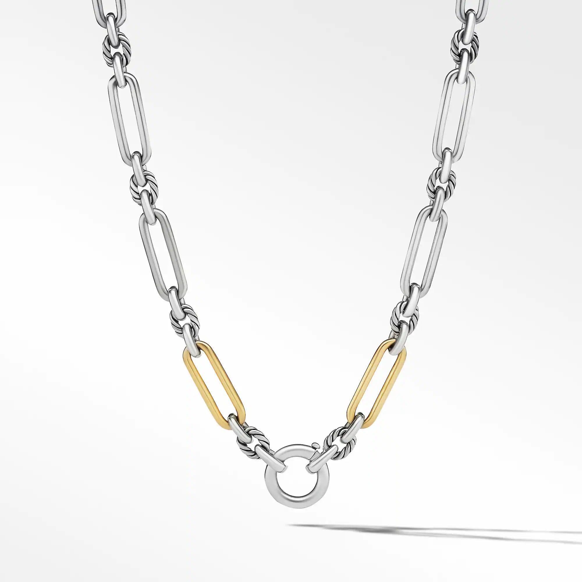 LEXINGTON CHAIN NECKLACE IN STERLING SILVER WITH 18K YELLOW GOLD